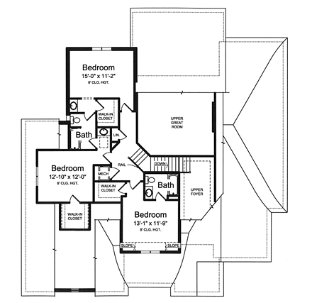 House Plan 98669 - Traditional Style with 3226 Sq Ft, 4 Bed, 3 Ba ...