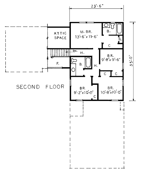 House Plan 99027 - Bungalow Style with 2233 Sq Ft, 4 Bed, 2 Bath ...