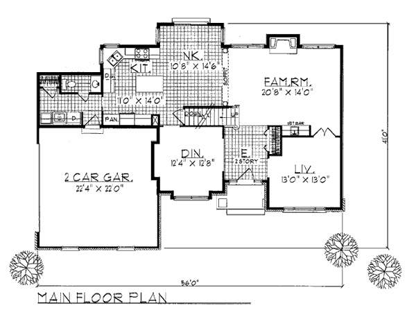 House Plan 99135 - Tudor Style with 2210 Sq Ft, 3 Bed, 2 Bath, 1 ...