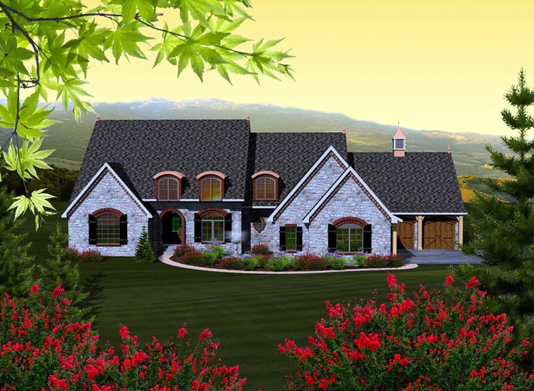 House Plan 99156 - with 4565 Sq Ft, 4 Bed, 2 Bath, 1 3/4 Bath, 1