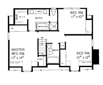 House Plan 99253 - Country Style with 1747 Sq Ft, 3 Bed, 2 Bath,
