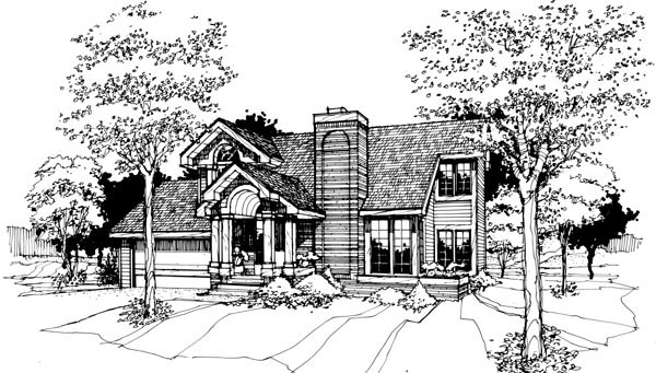 House Plan 99304 - Contemporary Style with 1331 Sq Ft, 2 Bed, 2 B ...