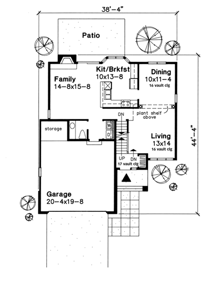 House Plan 99359 - Traditional Style with 1722 Sq Ft, 3 Bed, 2 Ba ...